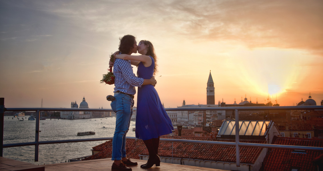 The perfect proposal on the island of San Giorgio in Venice