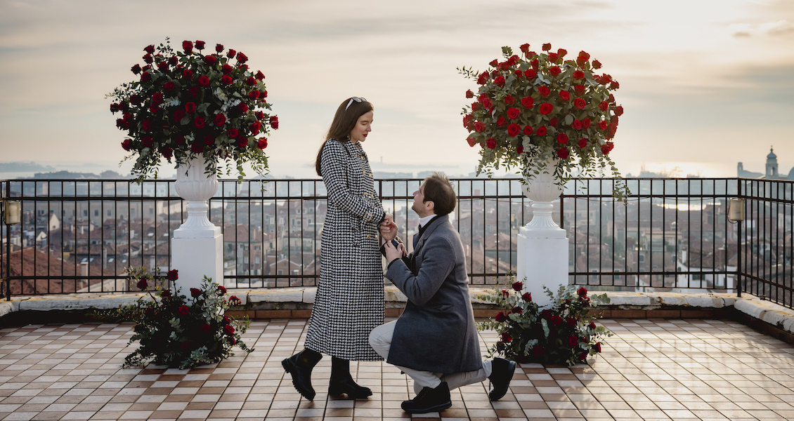 Wedding Proposal on the Highest Rooftop Terrace in Venice | Brilliant ...