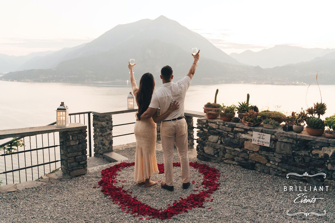 Romantic Wedding Proposal Lake Como | Proposal at a Castle in Italy