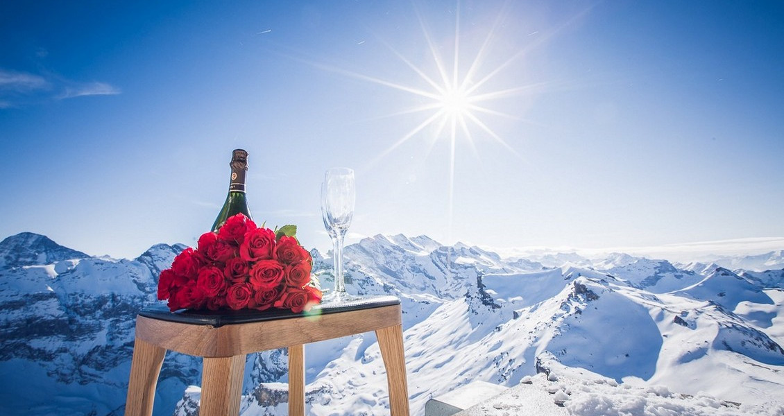 The best marriage proposal in St. Moritz, Switzerland surrounded by the ...